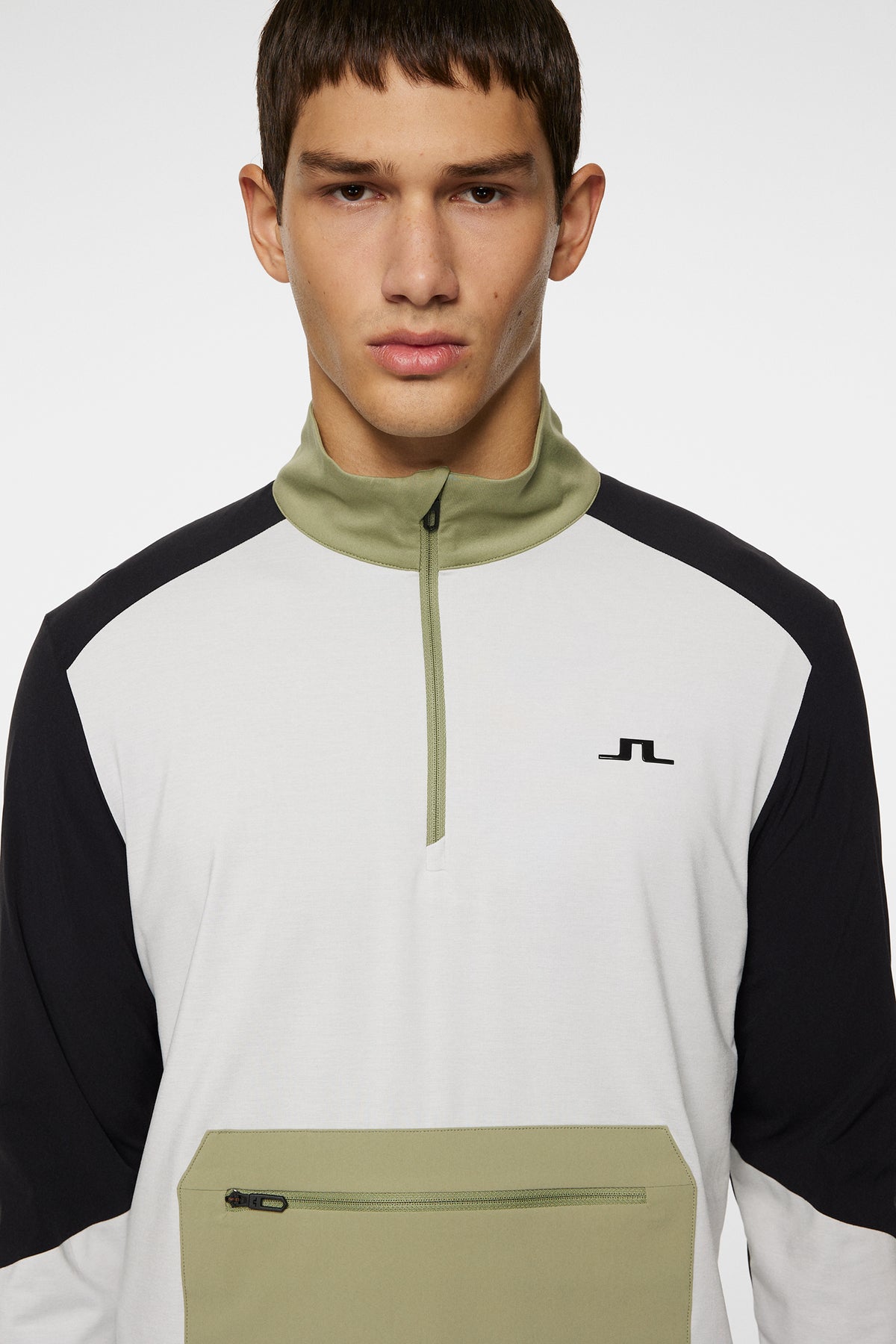 Matias Zip Mid Layer / Light Grey Melange – J.LINDEBERG