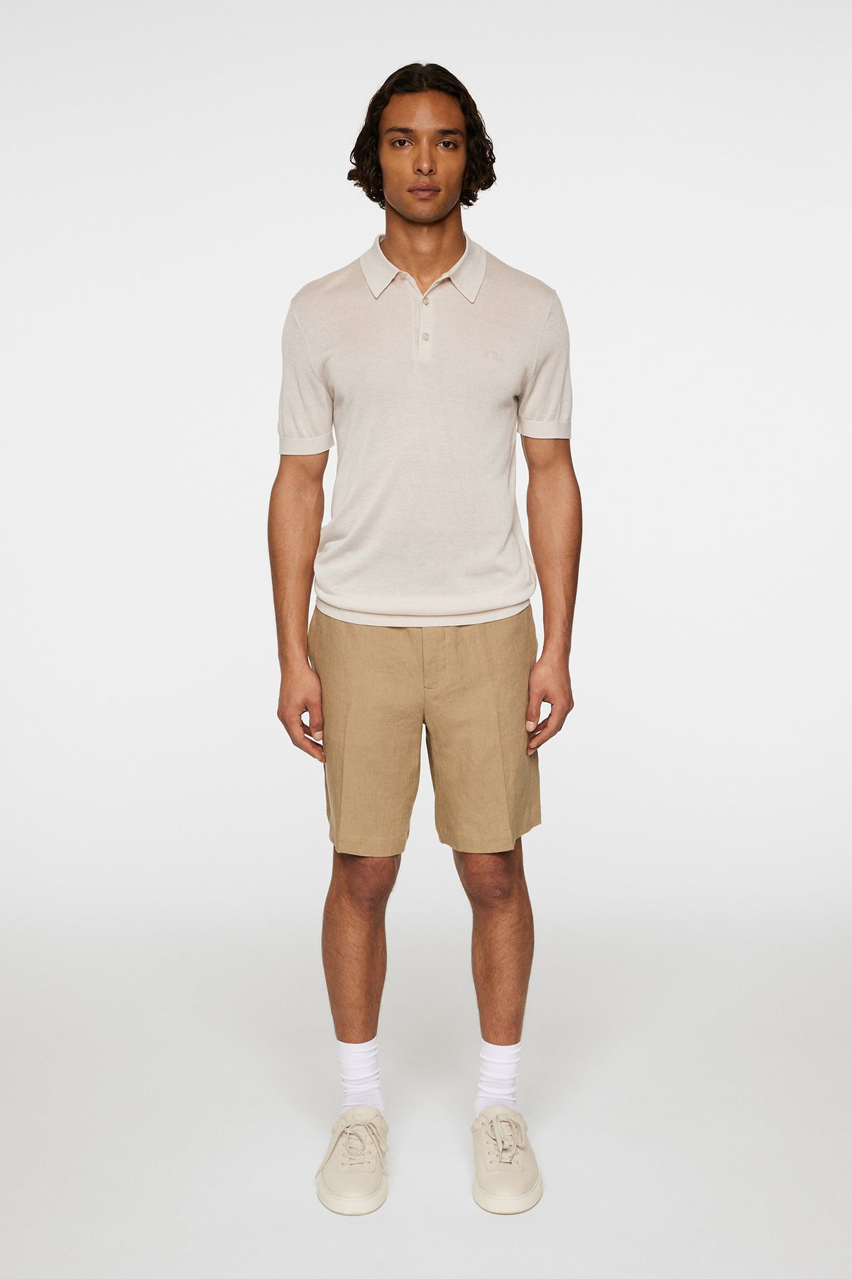 Ridge Lyocell Silk Polo / Moonbeam – J.LINDEBERG