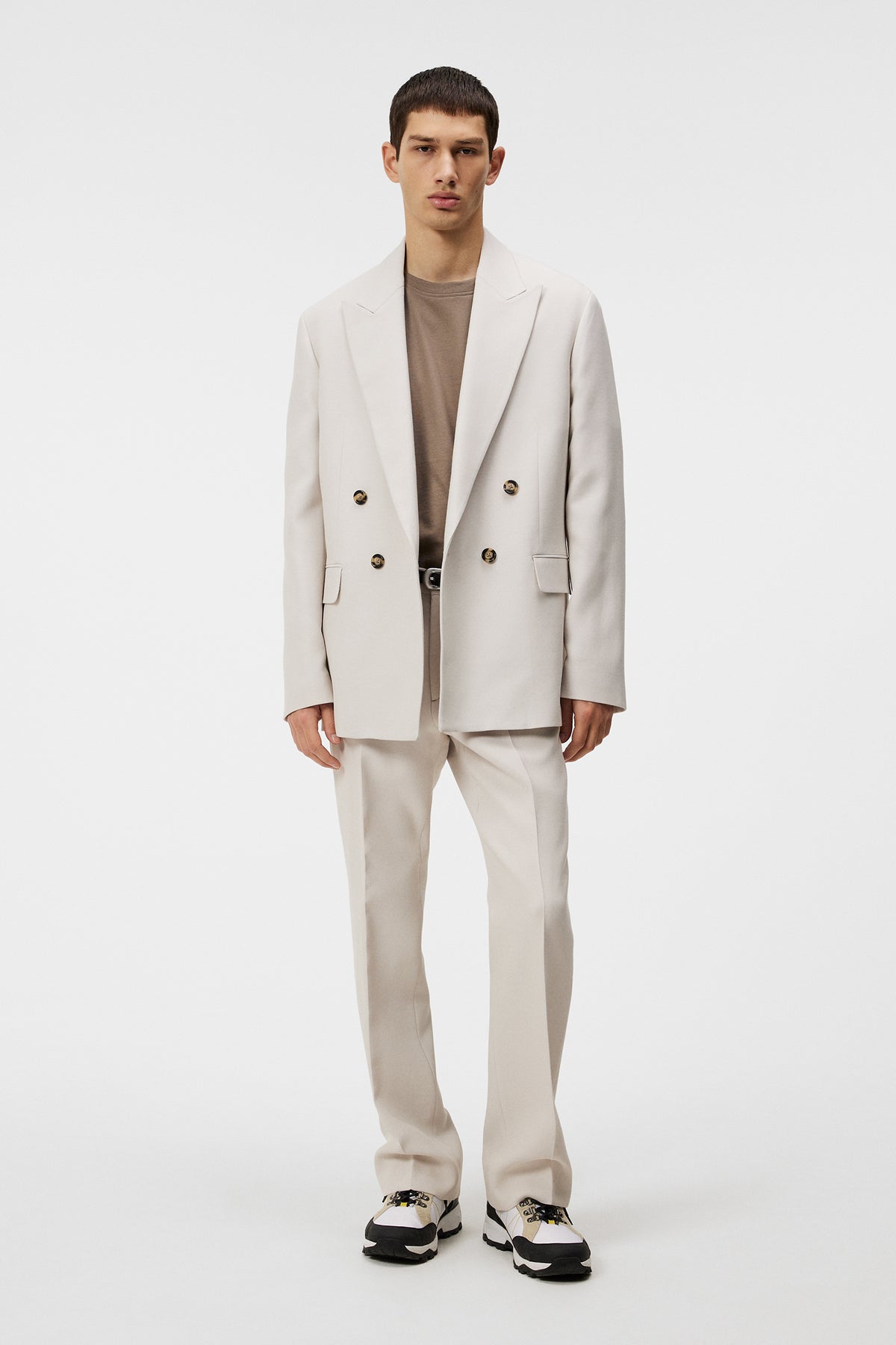 David U Double Weave Blazer / Moonbeam – J.LINDEBERG