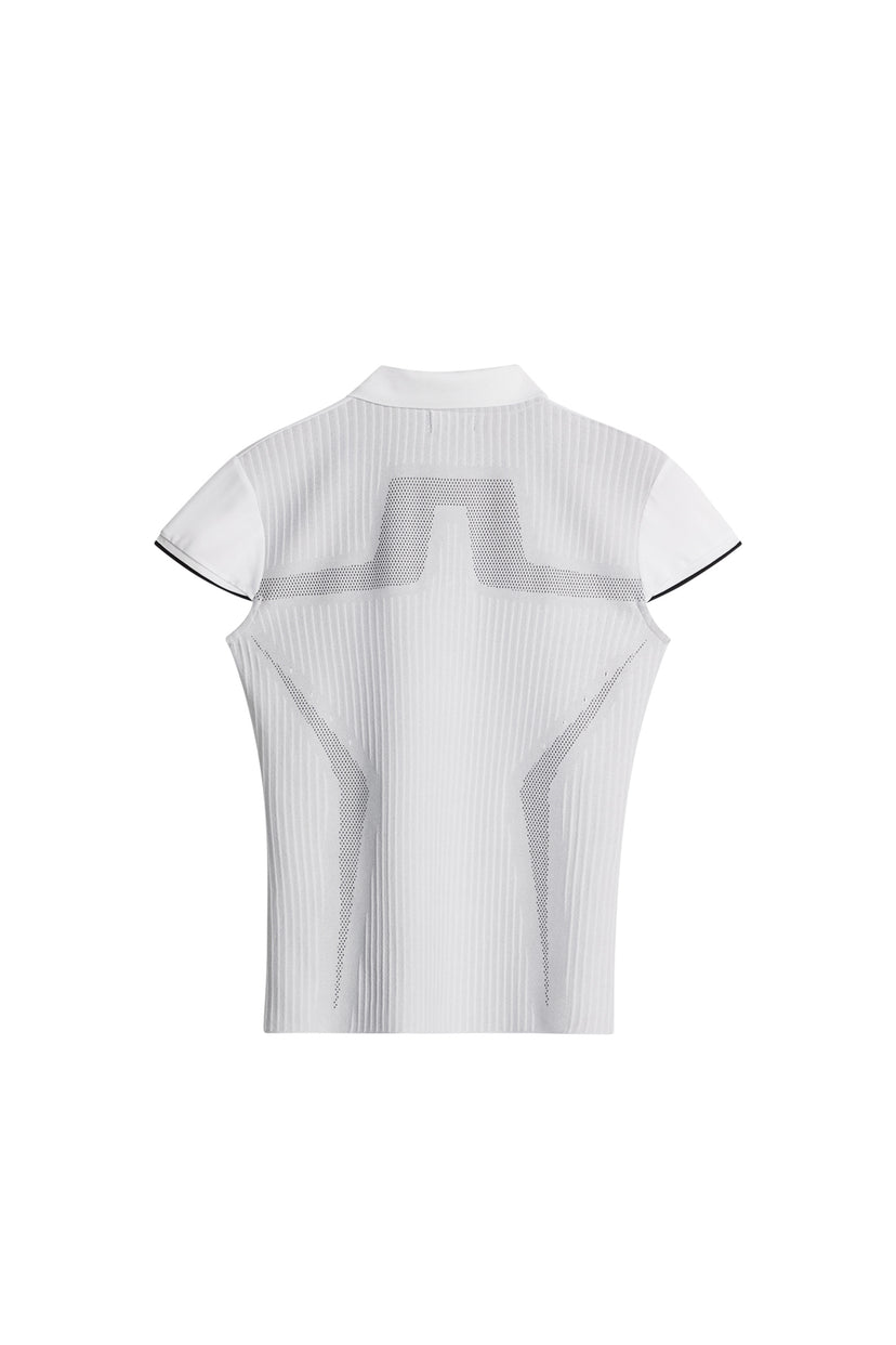 Ana Hybrid Knit Polo Shirt / White – J.LINDEBERG